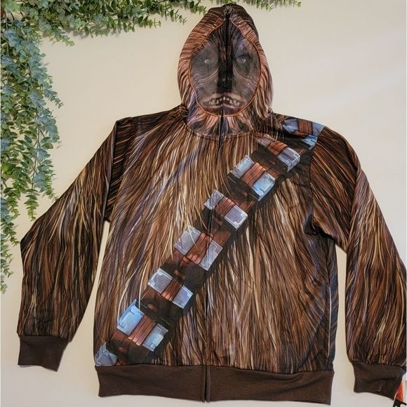 Disney | Jackets & Coats | Newstar Wars Chewbaccamask Zip Up Hooded ...